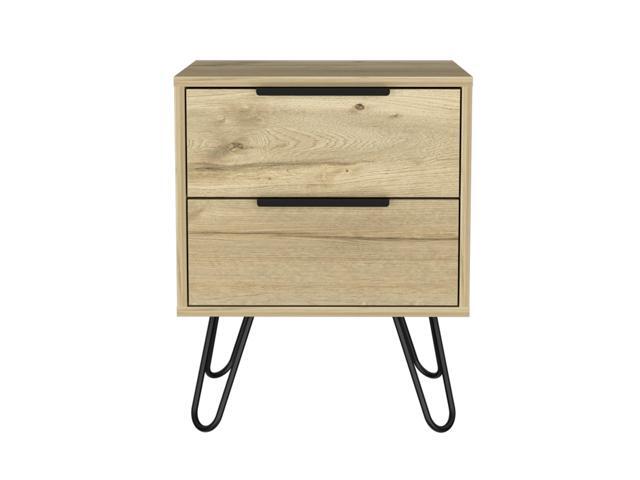 Click here for Nuvo 2 Nightstand Two Drawers  Hairpin Legs prices