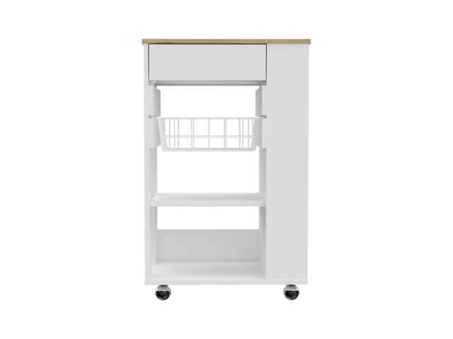 Click here for Shelton Kitchen Cart  Two Open Shelves One Drawer... prices
