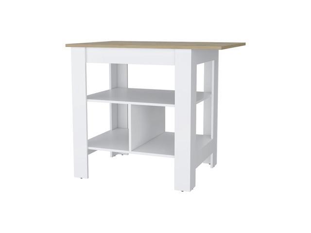 Click here for Lisbon Kitchen Island  3-Tier Shelf and Large Work... prices