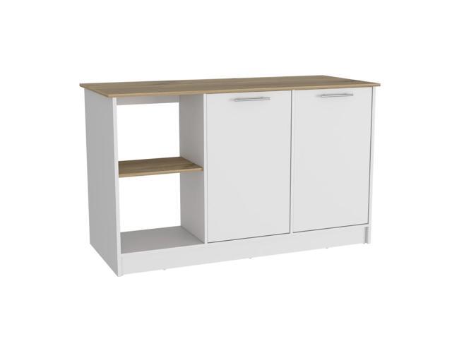 Click here for Mercury Kitchen Island  Two Cabinets  Four Open Sh... prices