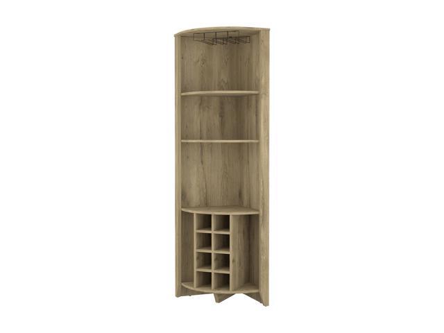 Click here for Bouvet Corner Bar Cabinet  Three Shelves  Eight Bu... prices