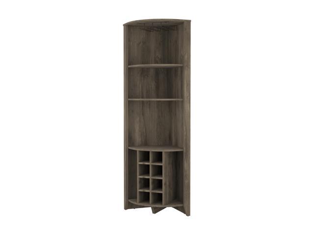 Click here for Bouvet Corner Bar Cabinet  Three Shelves  Eight Bu... prices