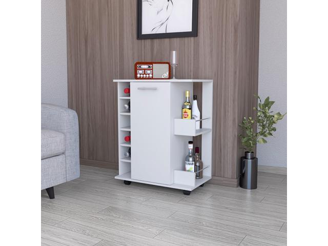 Click here for FM FURNITURE Newport Bar Cart with Casters  6-Buil... prices