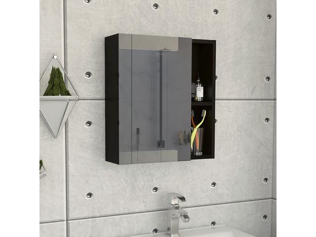 Lincoln  Mirrored Medicine Cabinet  With 5 interior shleves - Black Wengue