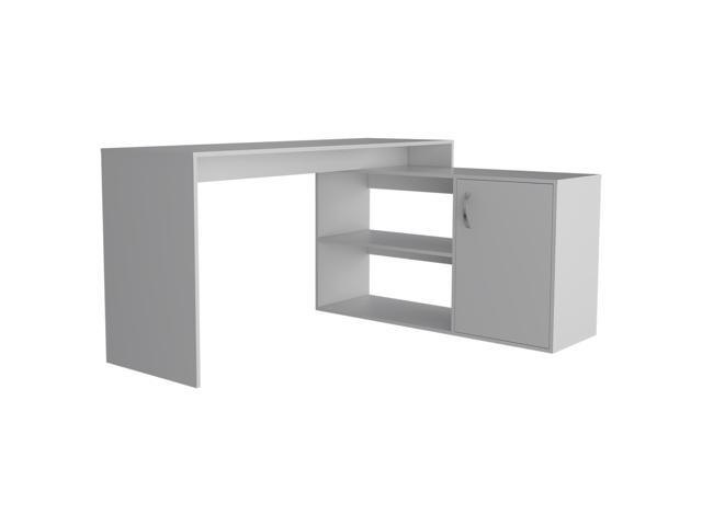 Click here for Dallas L-Shaped Home Office Desk  Two Shelves  Sin... prices