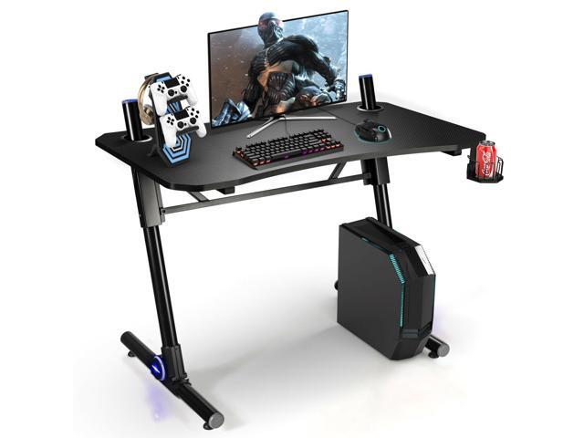 Click here for 43.5 Inch Height Adjustable Gaming Desk with Blue... prices