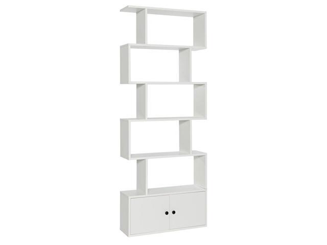 Click here for 6-Tier S-Shaped Freestanding Bookshelf with Cabine... prices