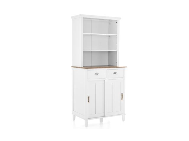 Click here for Freestanding Kitchen Pantry with Hutch Sliding Doo... prices