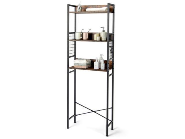 Click here for 3-Tier Over-the-Toilet Storage Rack with 3 Hooks-R... prices