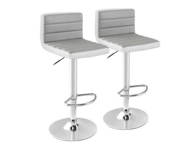 Click here for Set of 2 Adjustable Heights Barstool with PU Leath... prices