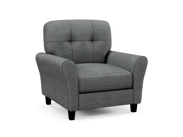 Click here for Modern Upholstered Accent Chair with Rubber Wood L... prices