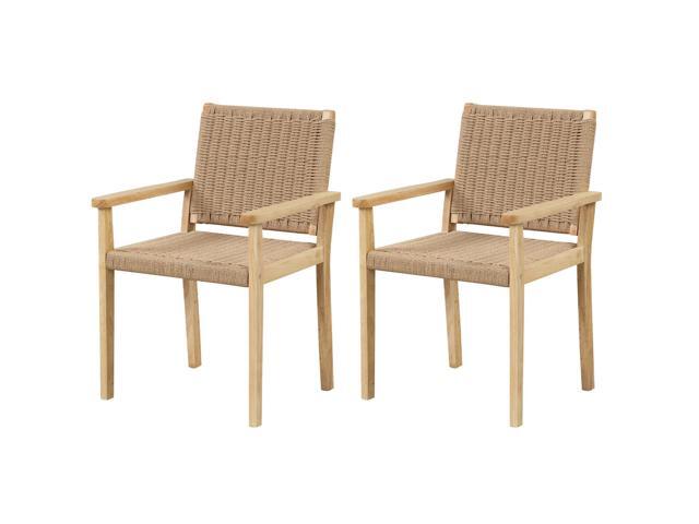 Click here for Indoor Outdoor Wood Chair Set of 2-Natural prices
