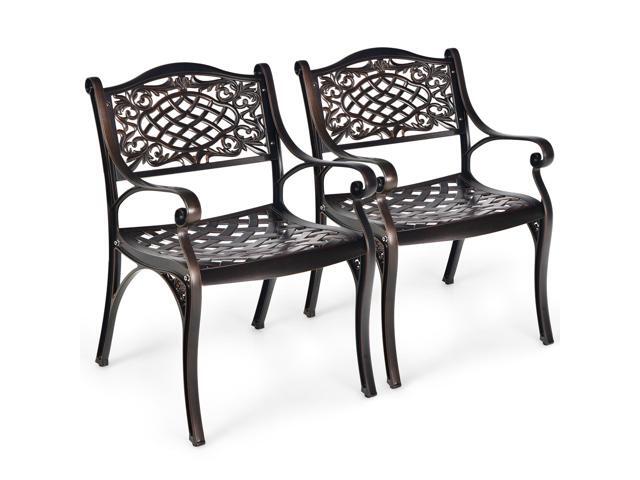 Click here for 2-Piece Outdoor Cast Aluminum Chairs with Armrests... prices