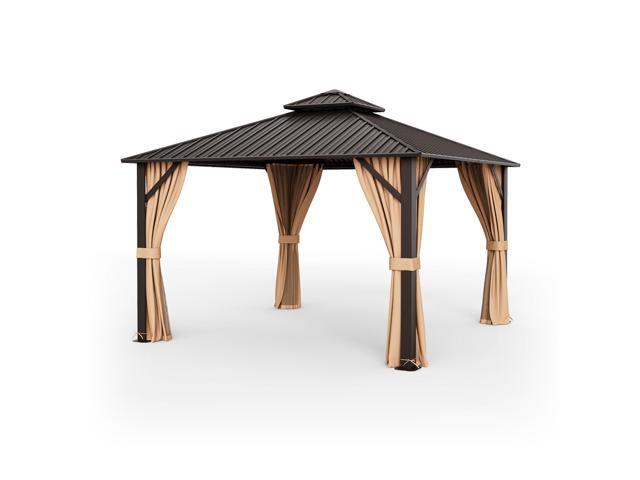 Click here for 12 x 12 Feet Double-Roof Patio Hardtop Gazebo with... prices
