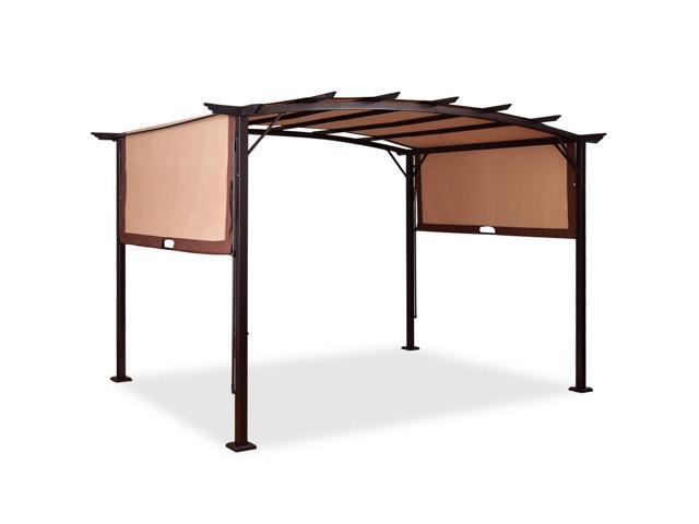 Click here for 12 x 9 Feet Outdoor Pergola Gazebo with Retractabl... prices