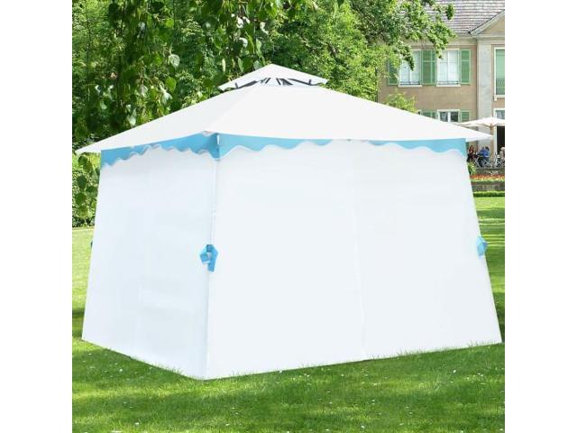 Click here for 2-Tier 10 x 10 Patio Gazebo Canopy Tent w/ Side Wa... prices