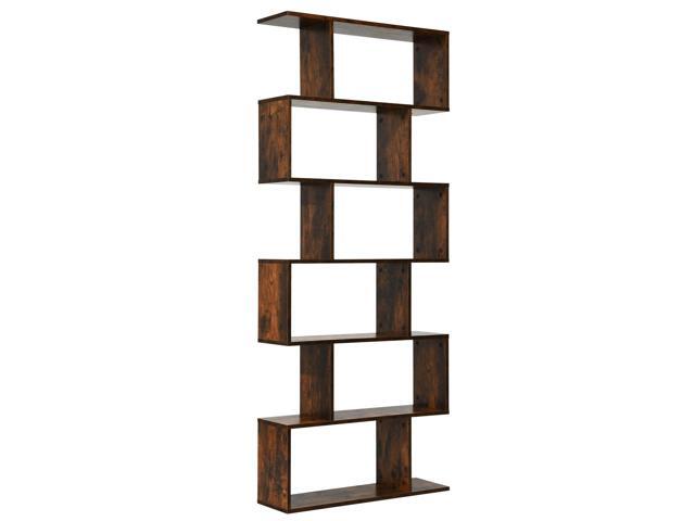 Click here for 6 Tier S-Shaped Bookshelf Storage Display Bookcase... prices