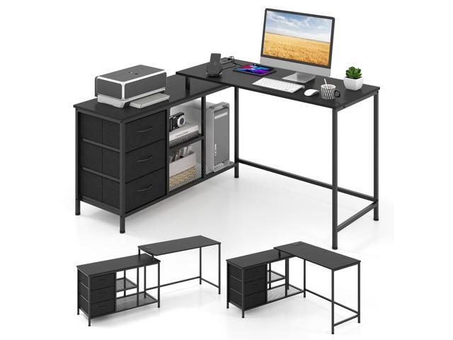 Click here for L-shaped Computer Desk with Power Outlet for Worki... prices