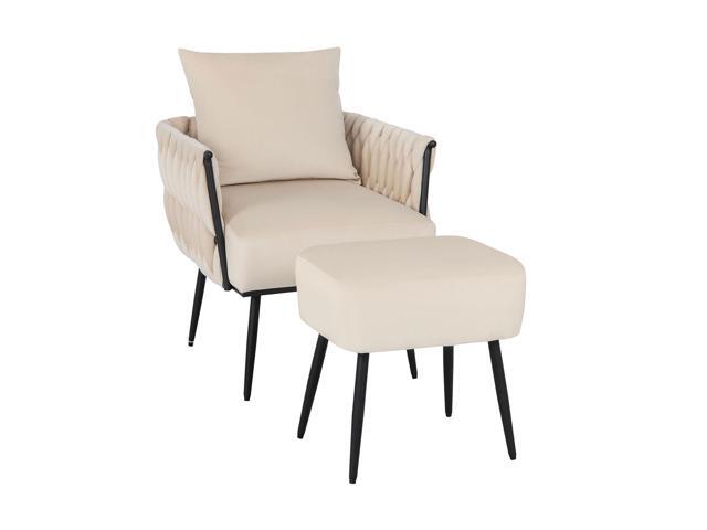 Click here for Modern Dutch Velvet Accent Chair and Ottoman Set w... prices