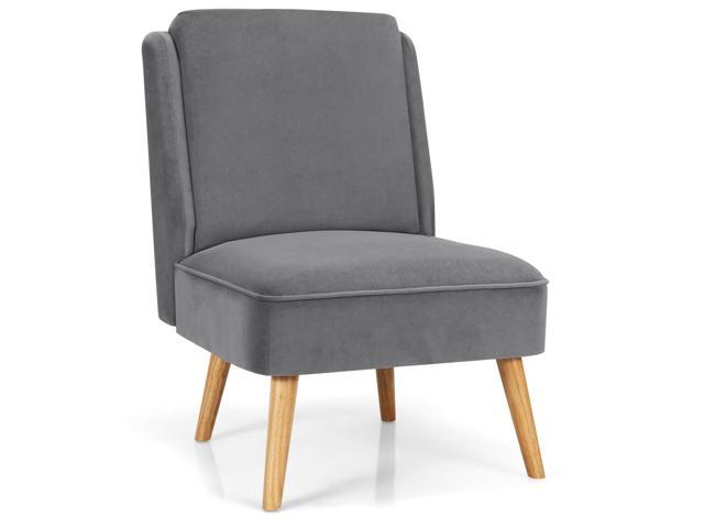 Click here for Velvet Accent Arm less Side Chair with Rubber Wood... prices
