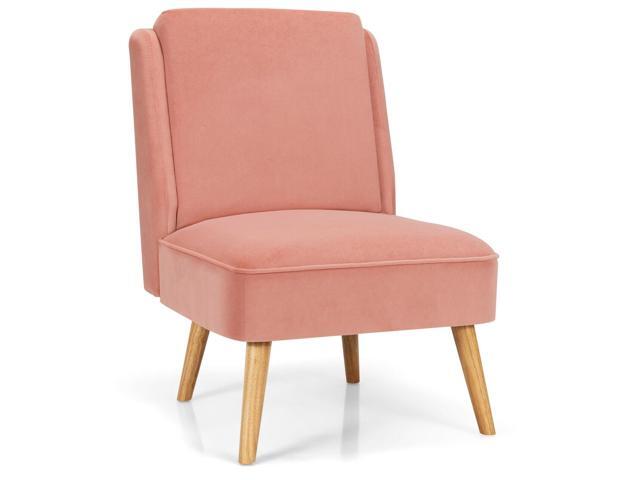 Click here for Velvet Accent Arm less Side Chair with Rubber Wood... prices