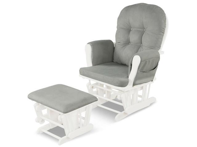 Click here for Wood Glider and Ottoman Set with Padded Armrests a... prices