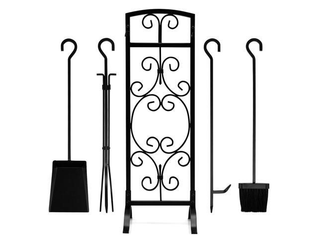 Click here for SlickBlue 5 Piece Wrought Iron Fireplace Tools wit... prices