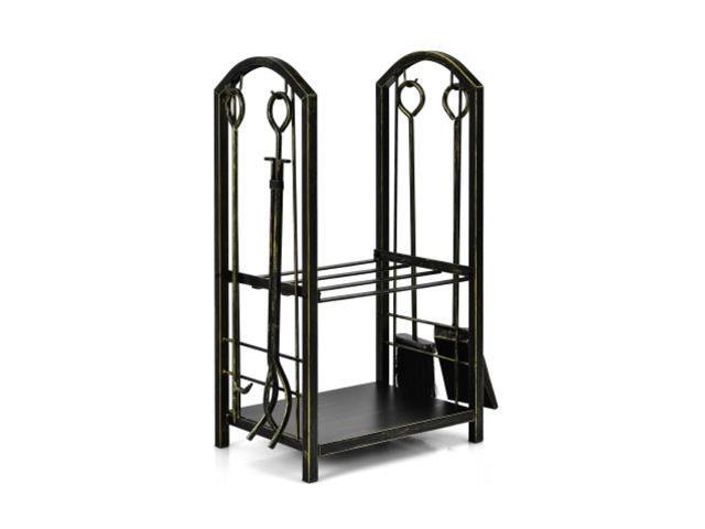 Click here for SlickBlue Fireplace Log Rack with 4 Tools Set Fire... prices