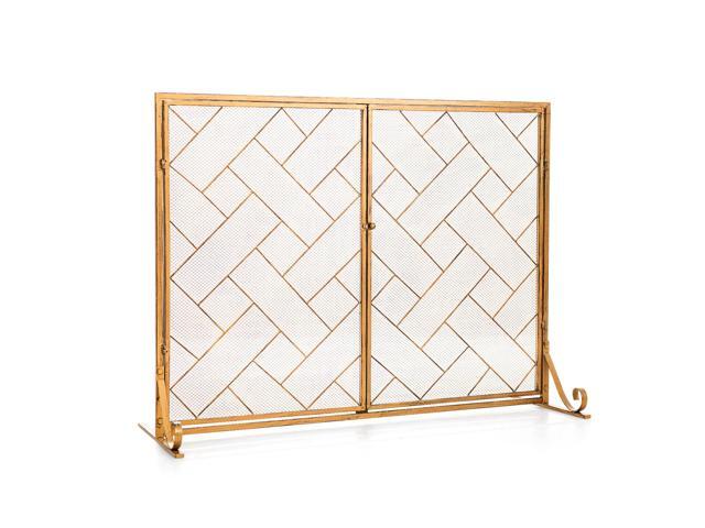 Click here for SlickBlue 3-Panel Folding Wrought Iron Fireplace S... prices