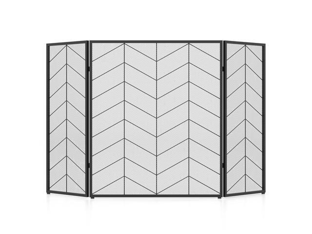 Click here for SlickBlue 52 x 31 Inch Fireplace Screen with Chevr... prices