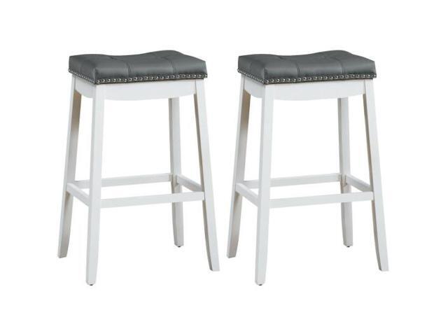 Click here for SlickBlue 29Set of 2 Nailhead Saddle Bar Stools prices