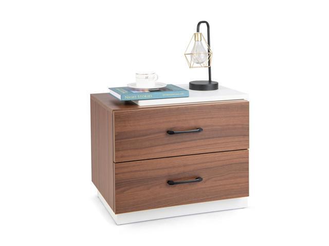 Click here for SlickBlue Modern Nightstand with 2 Drawers for Bed... prices