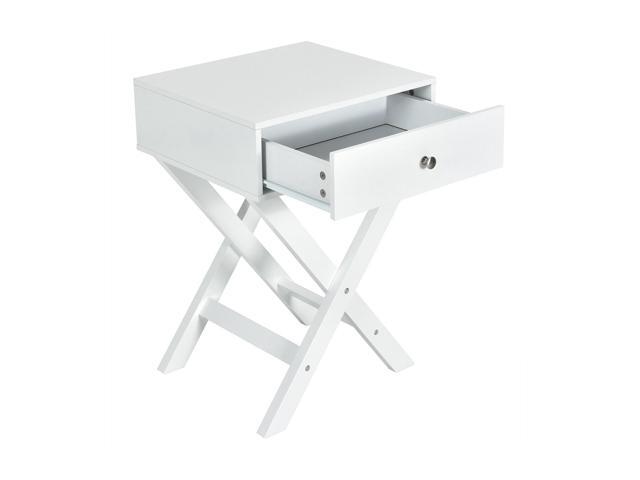 Click here for SlickBlue Modern X-Shaped Nightstand with Drawer f... prices