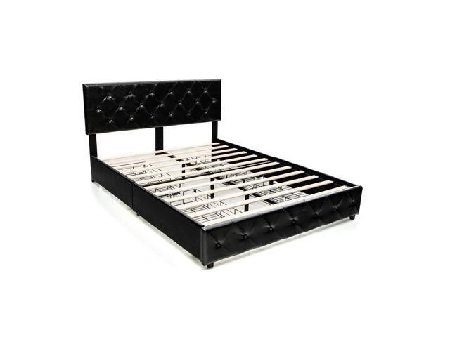 Click here for Full/Queen PU Leather Upholstered Platform Bed wit... prices