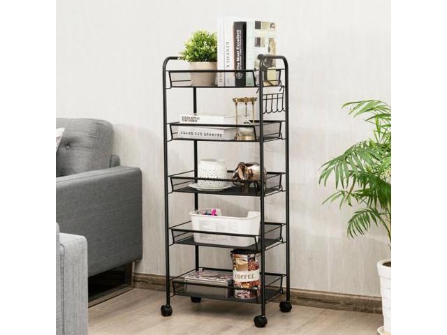 Click here for SlickBlue 5 Tier Mesh Rolling File Utility Cart St... prices