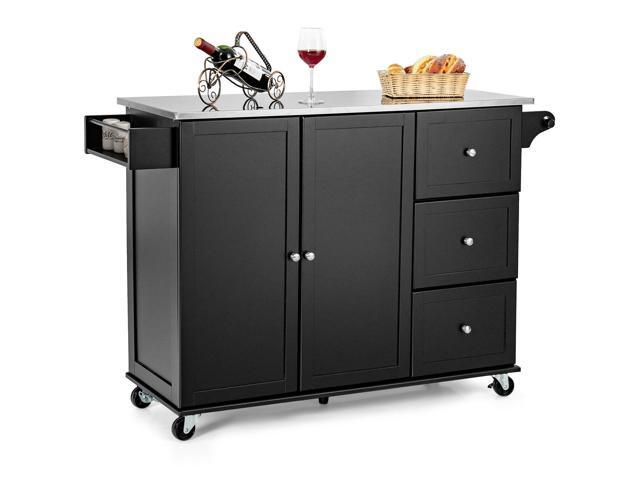 Click here for SlickBlue Kitchen Island 2-Door Storage Cabinet wi... prices