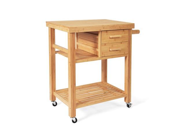 Click here for SlickBlue Bamboo Kitchen Trolley Cart with Tower R... prices