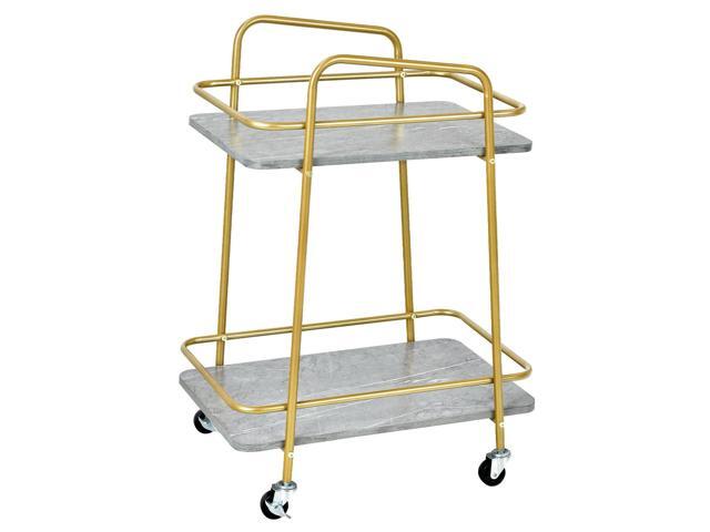 Click here for SlickBlue 2-tier Kitchen Rolling Cart with Steel F... prices