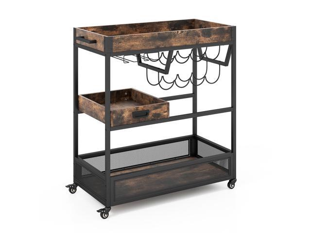 Click here for SlickBlue 3-Tier Industrial Buffet Serving Cart wi... prices