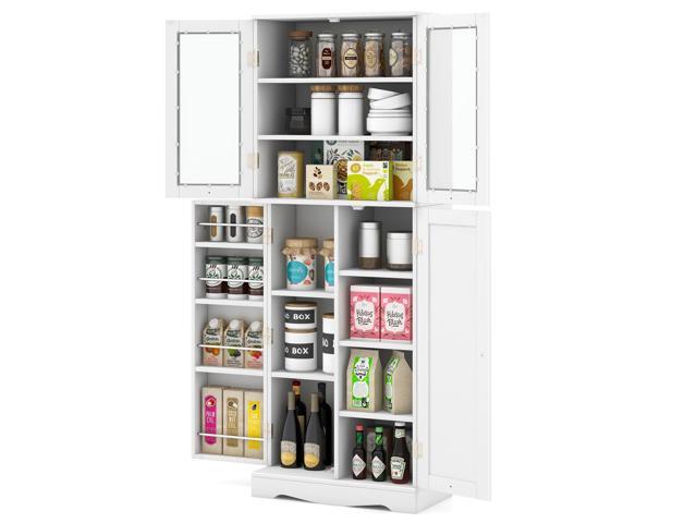 Click here for SlickBlue Tall Kitchen Pantry Cabinet with Dual Te... prices