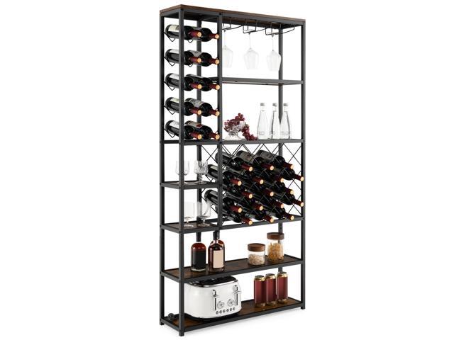 Click here for SlickBlue Industrial Floor Wine Rack with 3 Rows o... prices