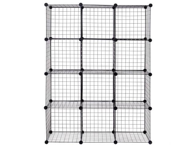 Click here for SlickBlue DIY 12-Cube Metal Grid Wire Storage Cube... prices
