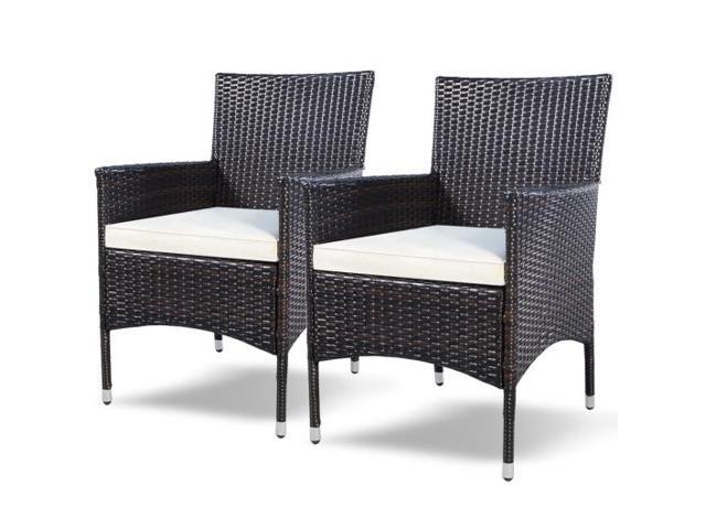 Click here for SlickBlue Set of 2 Rattan Patio Cushioned Chairs prices