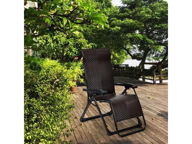 Click here for SlickBlue 2PCS Patio Rattan Zero Gravity Lounge Ch... prices