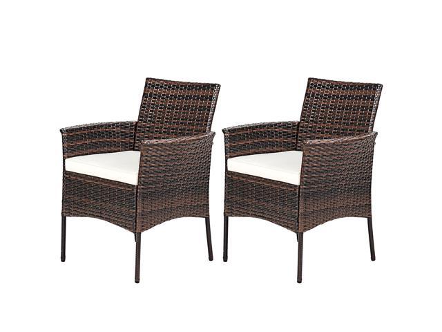 Click here for SlickBlue 2 Pieces Outdoor PE Rattan Armchairs wit... prices