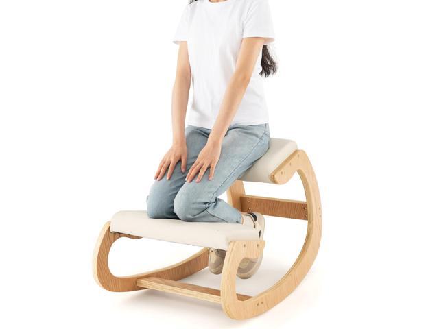 Click here for SlickBlue Wooden Rocking Chair with Comfortable Pa... prices