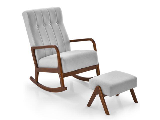 Click here for SlickBlue Rocking Chair with Ottoman and Solid Rub... prices