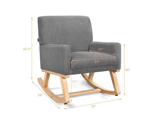 Click here for SlickBlue Upholstered Rocking Chair with and Solid... prices