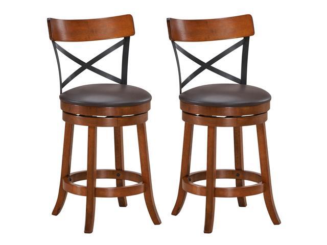 Click here for SlickBlue Set of 2 Bar Stools 360-Degree Swivel Di... prices