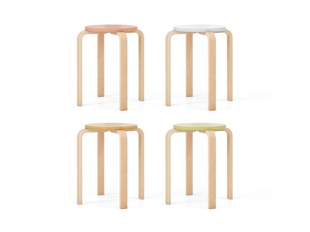 Click here for SlickBlue Set of 4 Bentwood Stackable Stools Dinin... prices